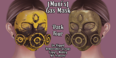 Second Life Marketplace - [ Muni's ] Gas Mask Pack 4